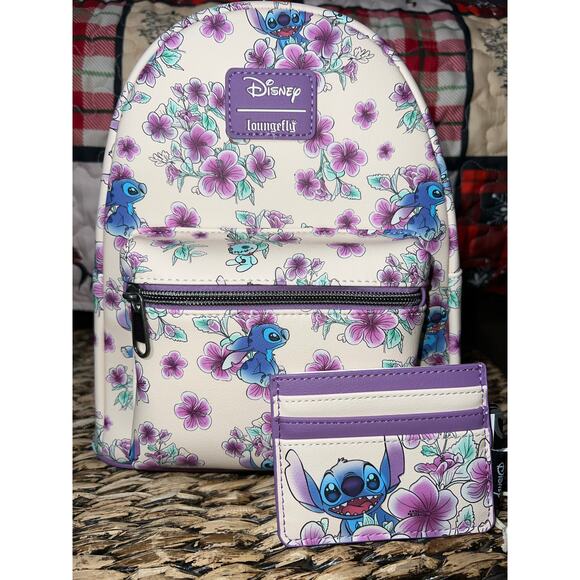 Loungefly | Bags | Loungefly Disney Stitch Hibiscus Aop Mini Backpack ...